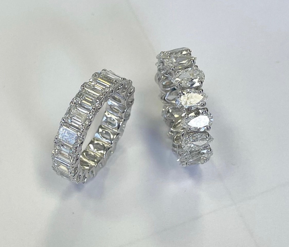 Mega Diamond Eternity Ring - Emerald Cut – Vow Jewellery